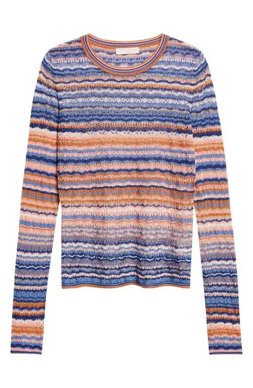 Ulla Johnson Lunaire Pointelle Stripe Knit Top