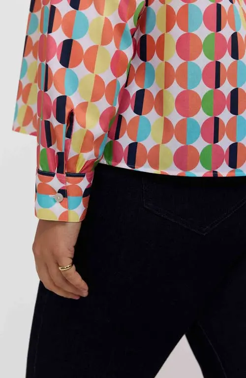 Foxcroft Jodie Retro Print Shirt