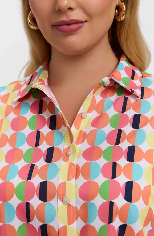 Foxcroft Jodie Retro Print Shirt