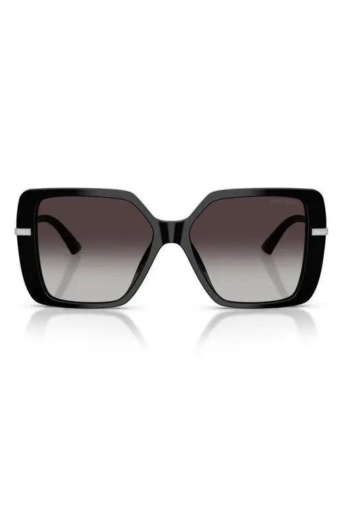 JIMMY CHOO Pati 55mm Square Sunglasses - Black/gradient Gray