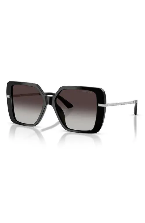 JIMMY CHOO Pati 55mm Square Sunglasses - Black/gradient Gray