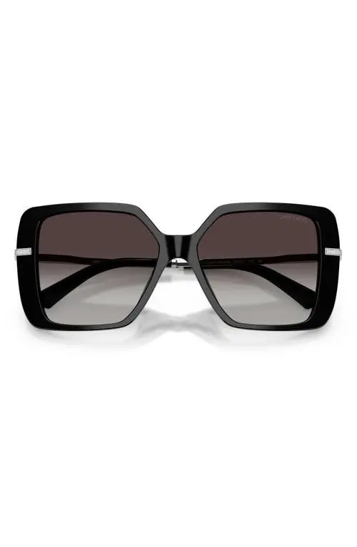 JIMMY CHOO Pati 55mm Square Sunglasses - Black/gradient Gray