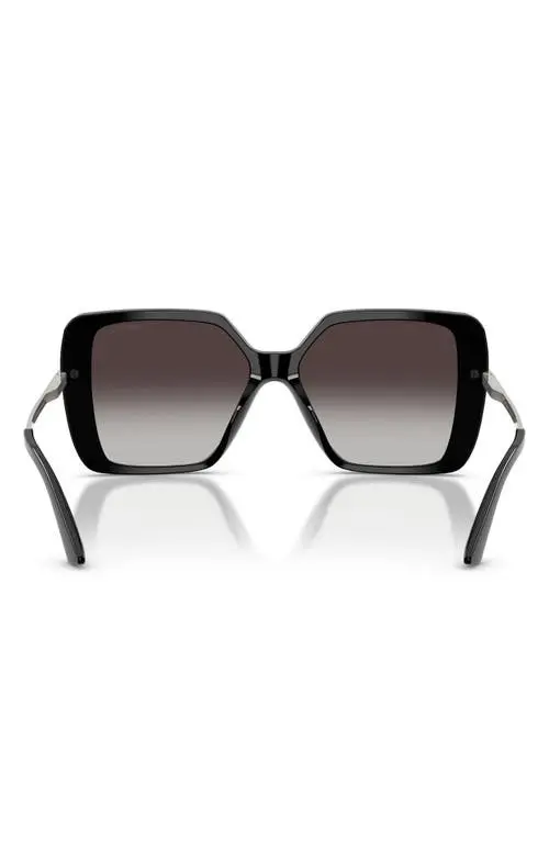 JIMMY CHOO Pati 55mm Square Sunglasses - Black/gradient Gray