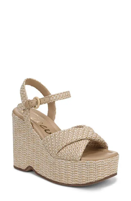 CIRCUS NY BY SAM EDELMAN Joanne Ankle Strap Platform Wedge Sandal - Natural/cream