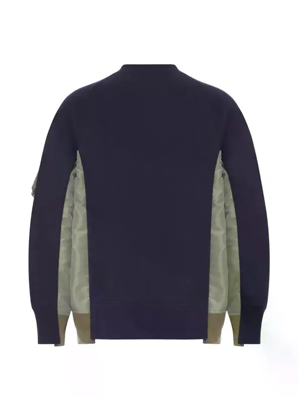 Sacai Patchwork Sweatshirt With Nylon Details