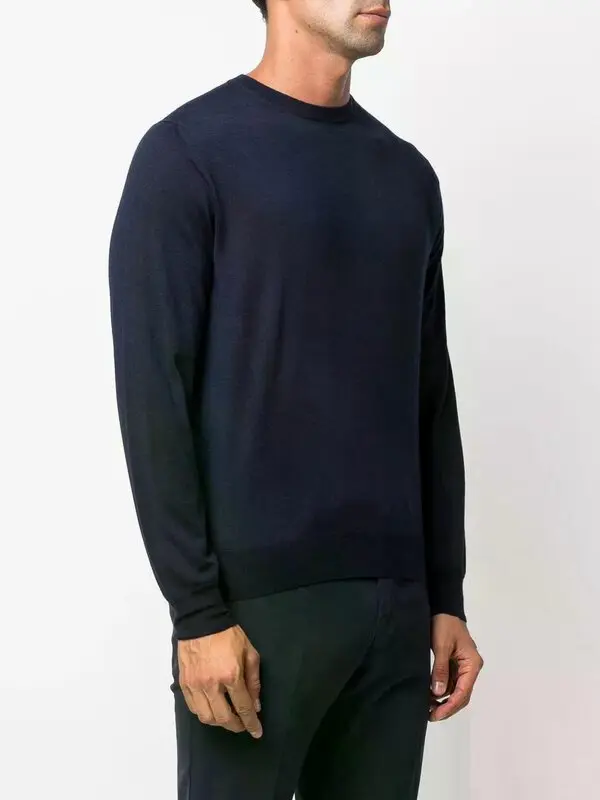 Canali Ribbed-knit Crew Neck Sweatshirt