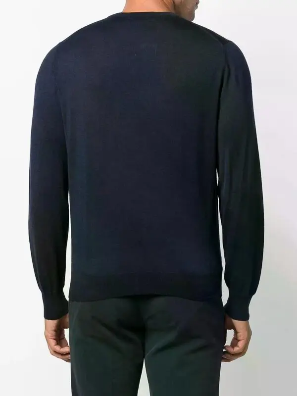Canali Ribbed-knit Crew Neck Sweatshirt