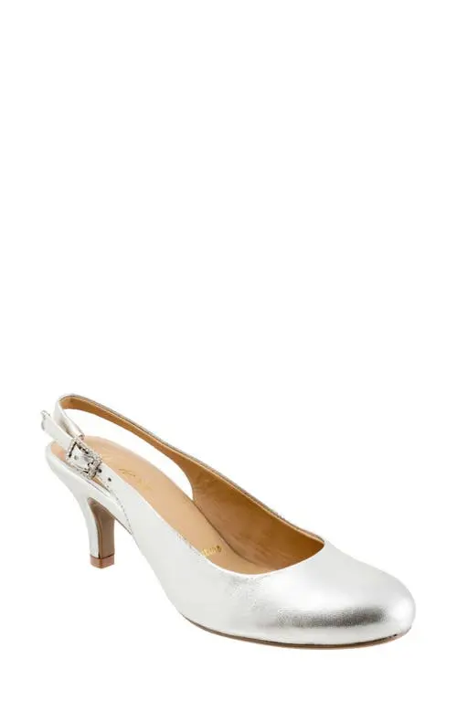 Trotters Lexi Slingback Pumps - Silver