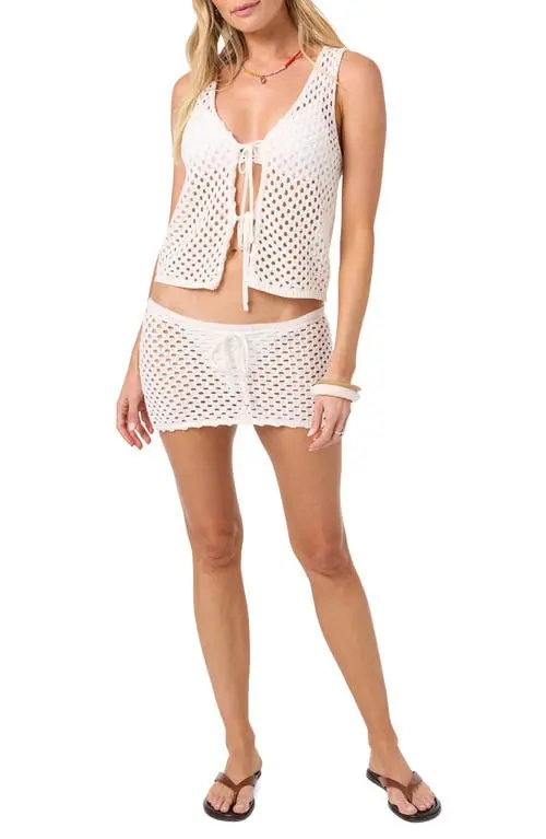 O'Neill Zooey Open Stitch Cover-up Tank - Vanilla