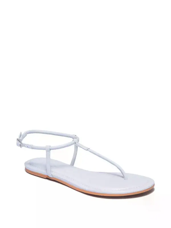 Bernardo T-strap Leather Sandals - Blue