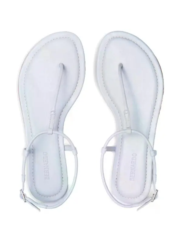 Bernardo T-strap Leather Sandals - Blue