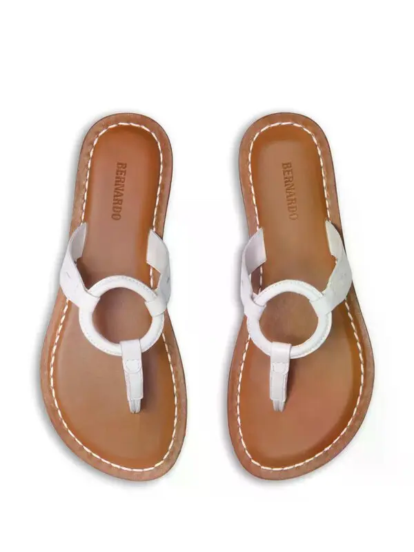 Bernardo Matrix Ring Detail Sandals - White