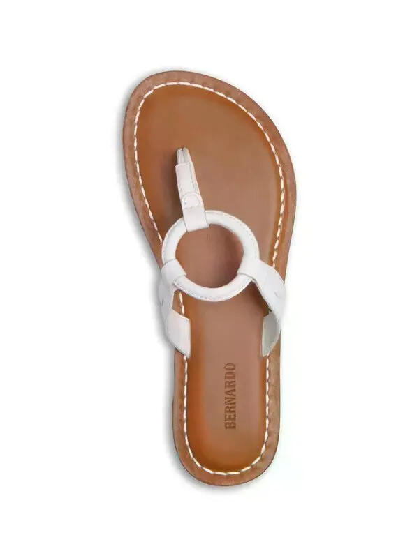 Bernardo Matrix Ring Detail Sandals - White