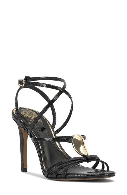 Vince Camuto Arlein Strappy Sandal - Black Embossed