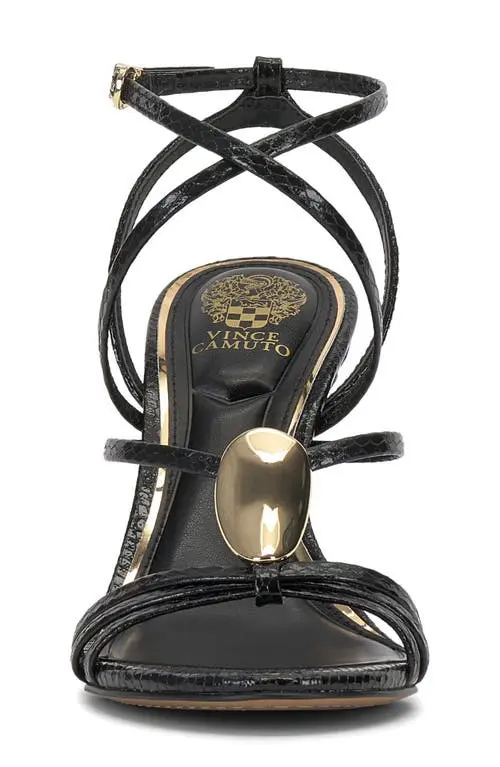 Vince Camuto Arlein Strappy Sandal - Black Embossed