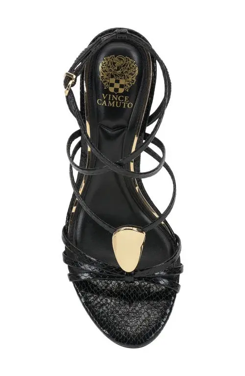 Vince Camuto Arlein Strappy Sandal - Black Embossed