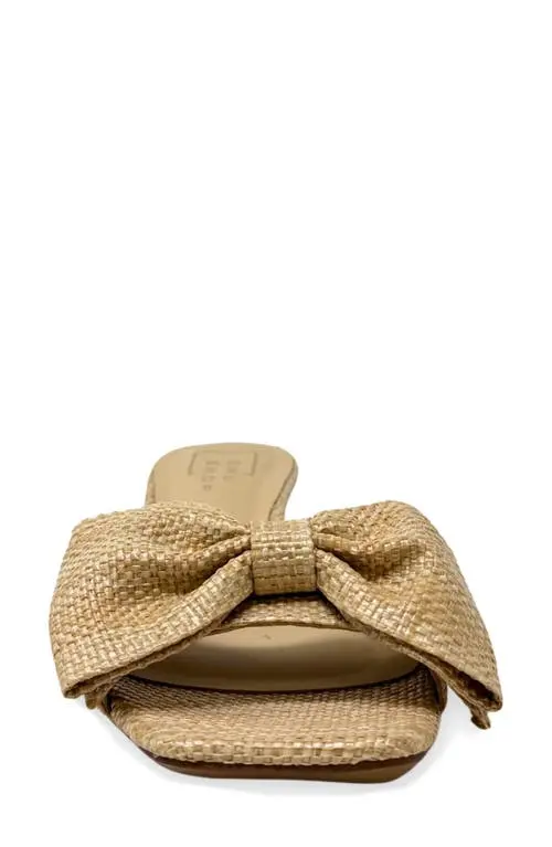 SHU SHOP Ella Kitten Heel Slide Sandal - Raffia