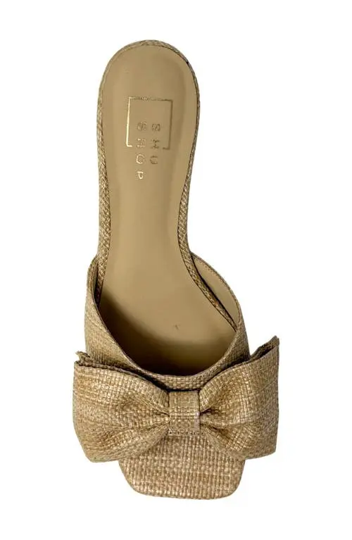 SHU SHOP Ella Kitten Heel Slide Sandal - Raffia
