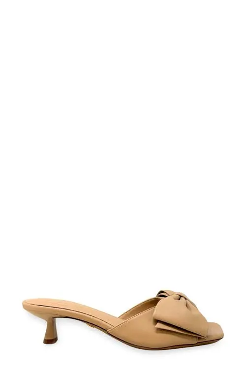 SHU SHOP Ella Kitten Heel Slide Sandal - Tan