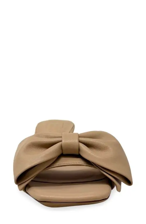 SHU SHOP Ella Kitten Heel Slide Sandal - Tan