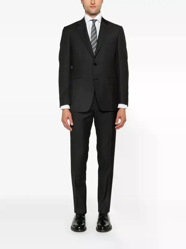 Canali Herringbone-pattern Suit - Grey