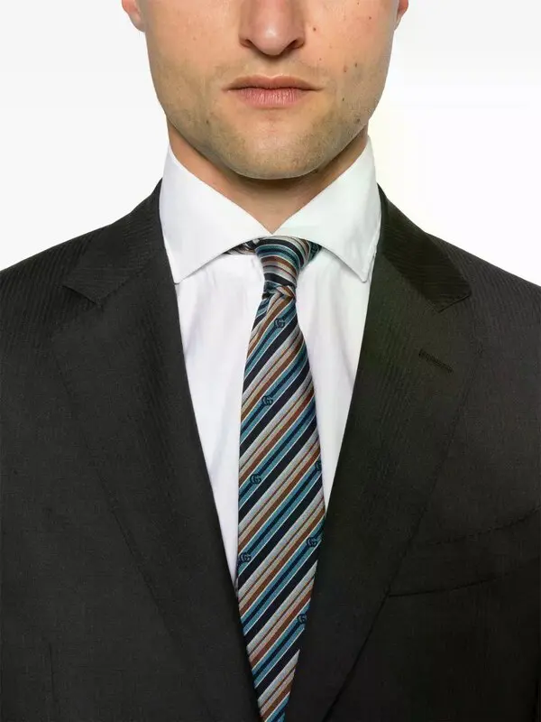 Canali Herringbone-pattern Suit - Grey