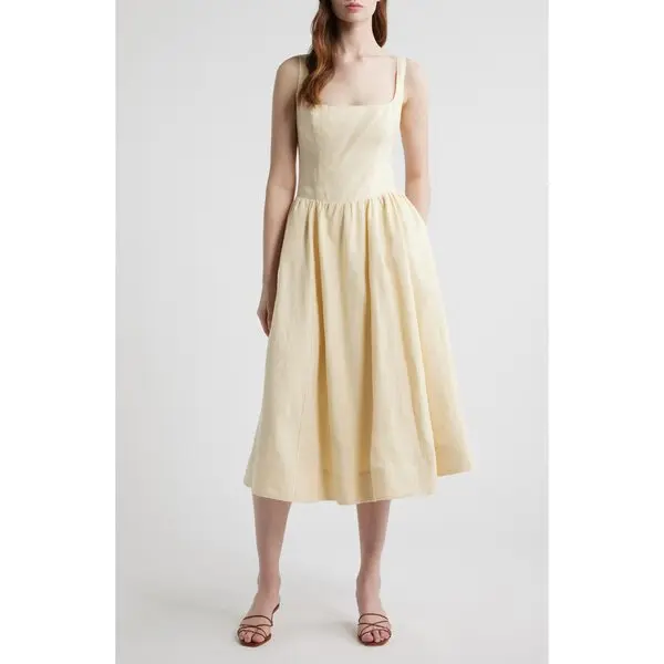 REFORMATION Janu Linen Sundress - Sugar