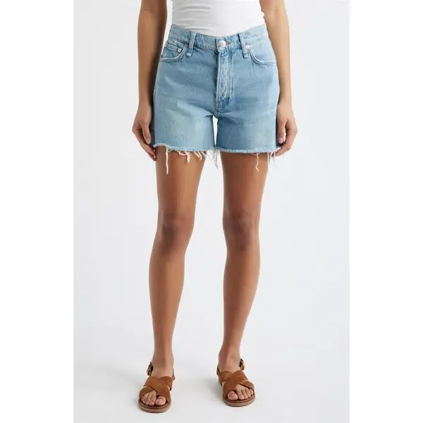 Rag & Bone High Waist Cutoff Denim Shorts - Narrows