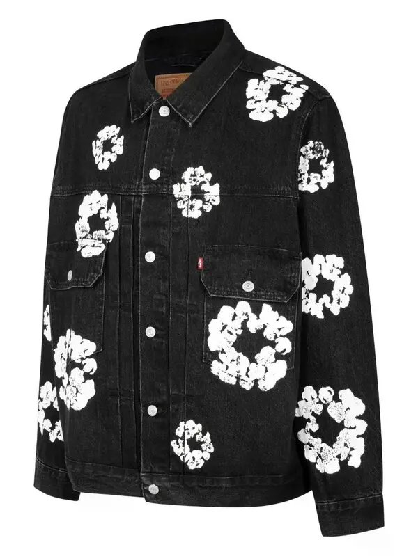 DENIM TEARS X Levi's Wreath-print Denim Jacket