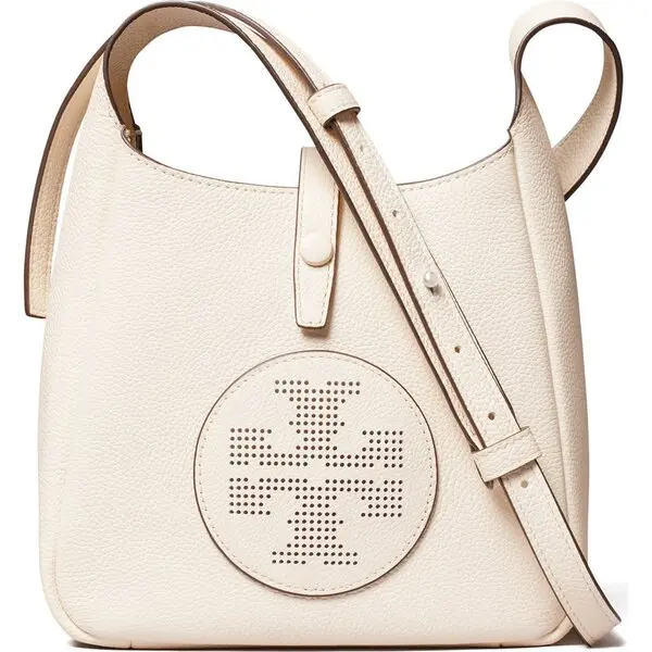 Tory Burch Miller Swing Leather Crossbody Bag - Light Cream