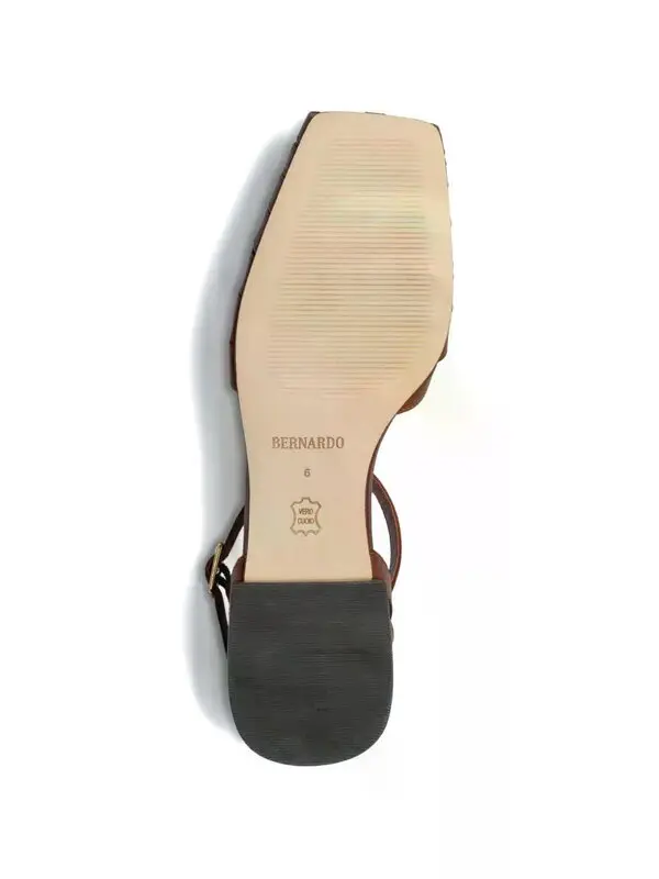 Bernardo Brighton T-strap Flat Pumps - Brown