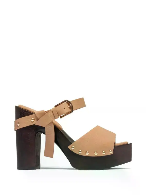 Bernardo Luxor Studded Buckle Sandals - Neutrals