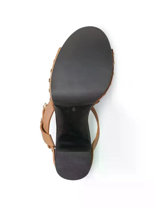Bernardo Luxor Studded Buckle Sandals - Neutrals