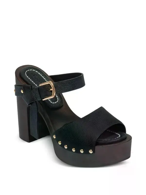 Bernardo Luxor Buckle Studded Sandals - Black