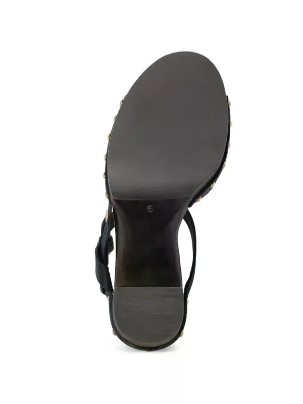 Bernardo Luxor Buckle Studded Sandals - Black