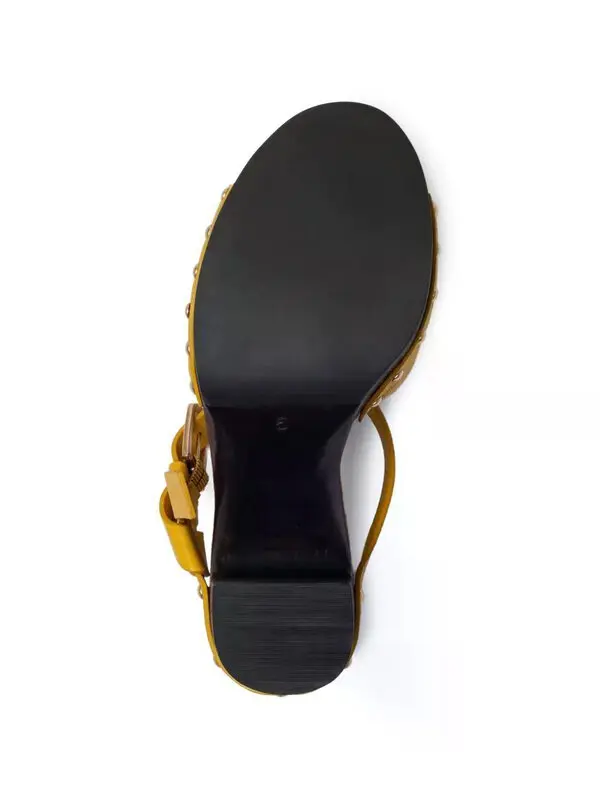 Bernardo Luxor Studded Platform Heeled Sandals - Yellow