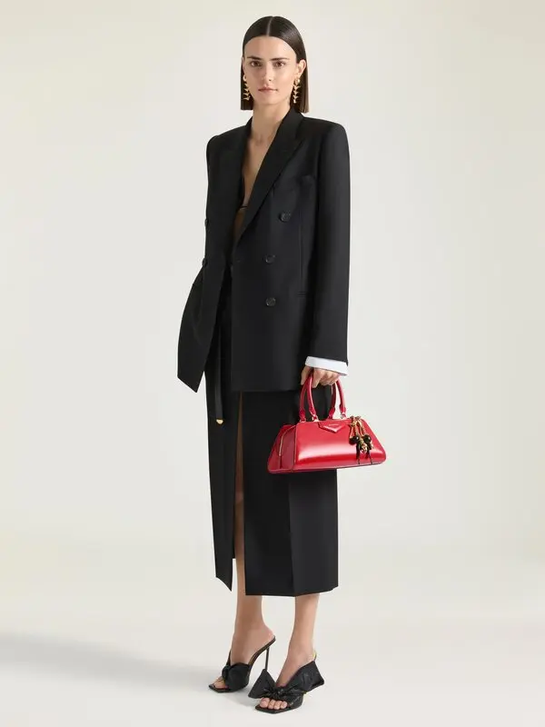 Givenchy Double-breasted Slashed Jacket In Wool And Mohair