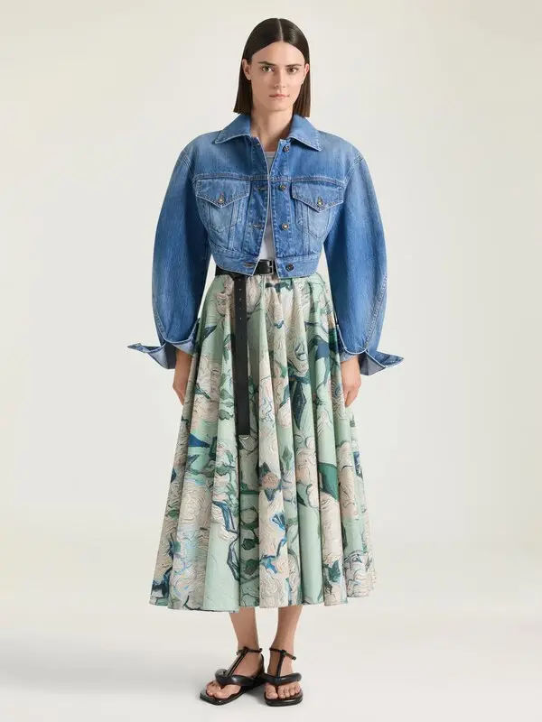 Givenchy Cropped Open-back Denim Jacket