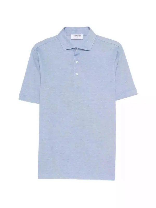 GRAN SASSO Half-button Polo Shirt - Blue