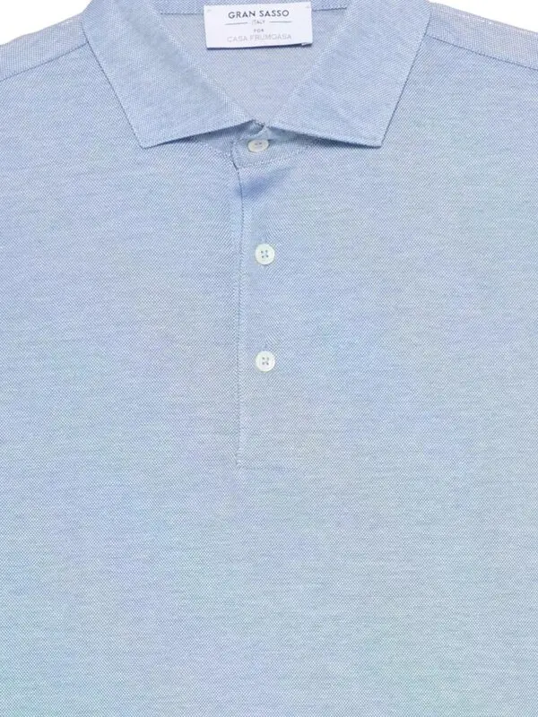 GRAN SASSO Half-button Polo Shirt - Blue