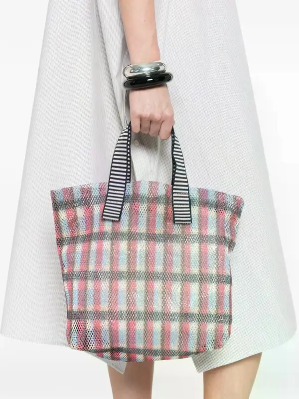 ÉPICE Plaid Kanpur Tote Bag