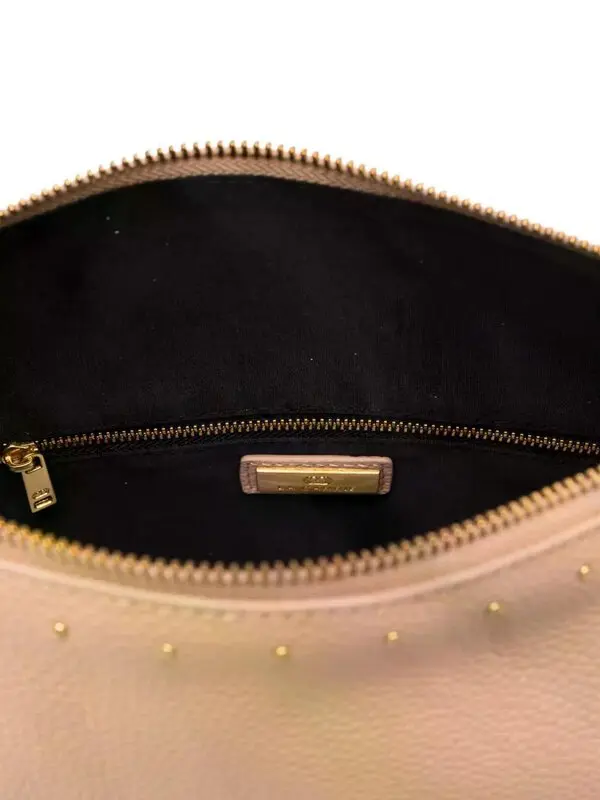 LA CARRIE Studs-embellished Shoulder Bag - Neutrals