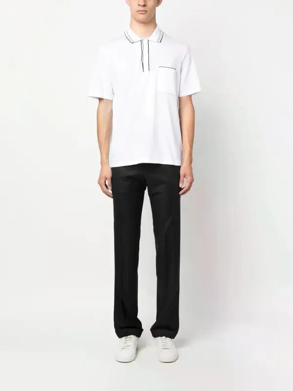 Canali Straight-leg Wool Tailored Trousers - Black