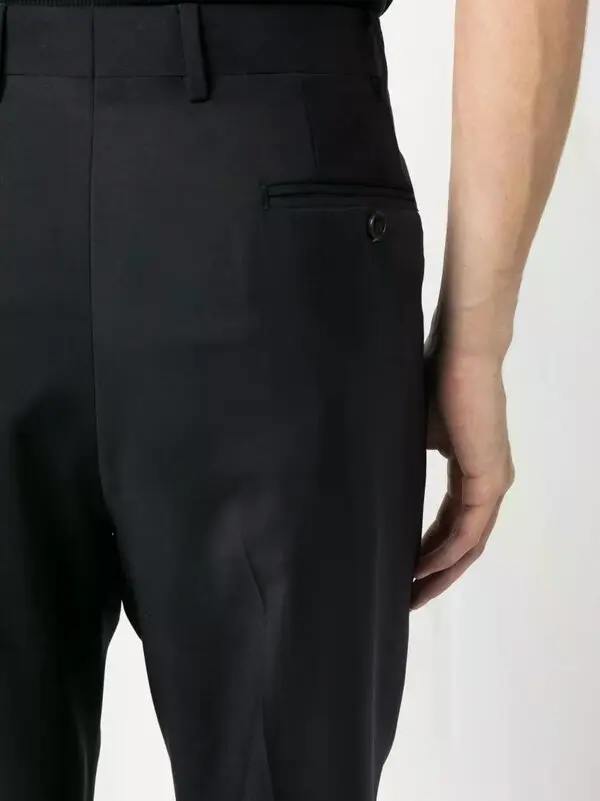 Canali Straight-leg Wool Tailored Trousers - Blue