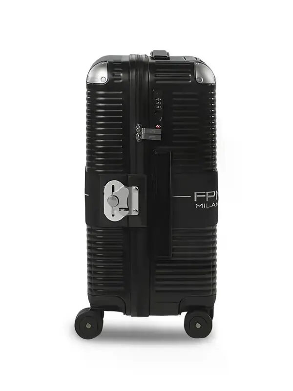 FPM MILANO 55s Bank Zip Deluxe Spinner Luggage Bag - Black
