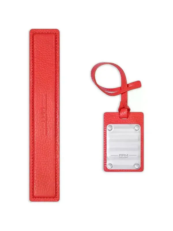 FPM MILANO Logo-detail Address Tag - Red