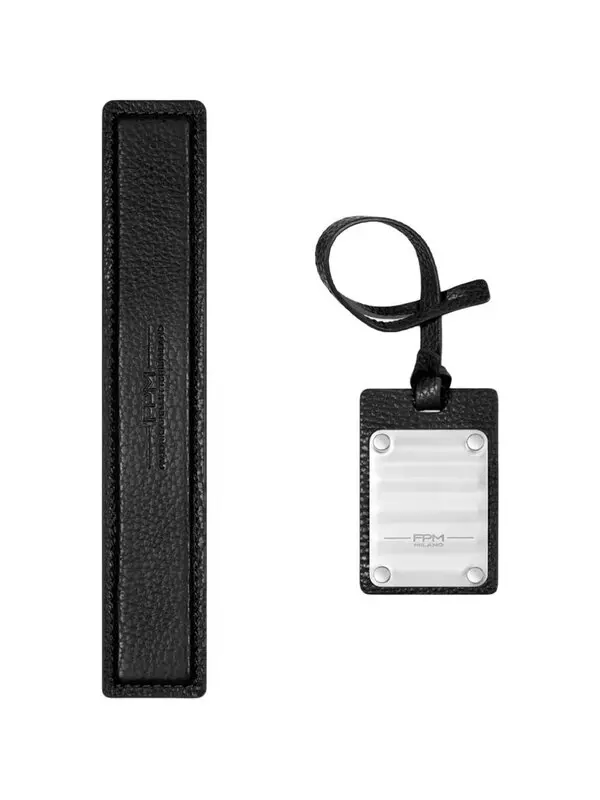 FPM MILANO Logo-detail Address Tag - Black