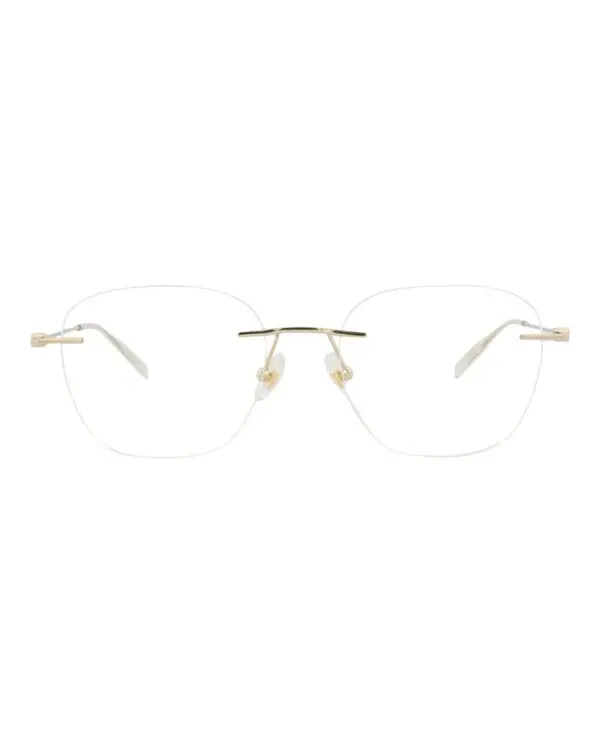 Montblanc Roundframe Metal Optical Frames - Gold Gold Transparent (mb0101o/30008646/006)