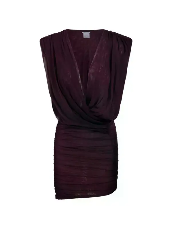 AMAZUIN Candice V-neck Draped Mini Dress