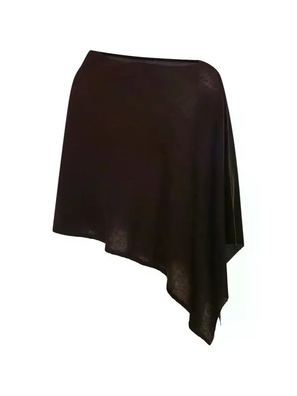 BEYOU Draped Poncho - Brown